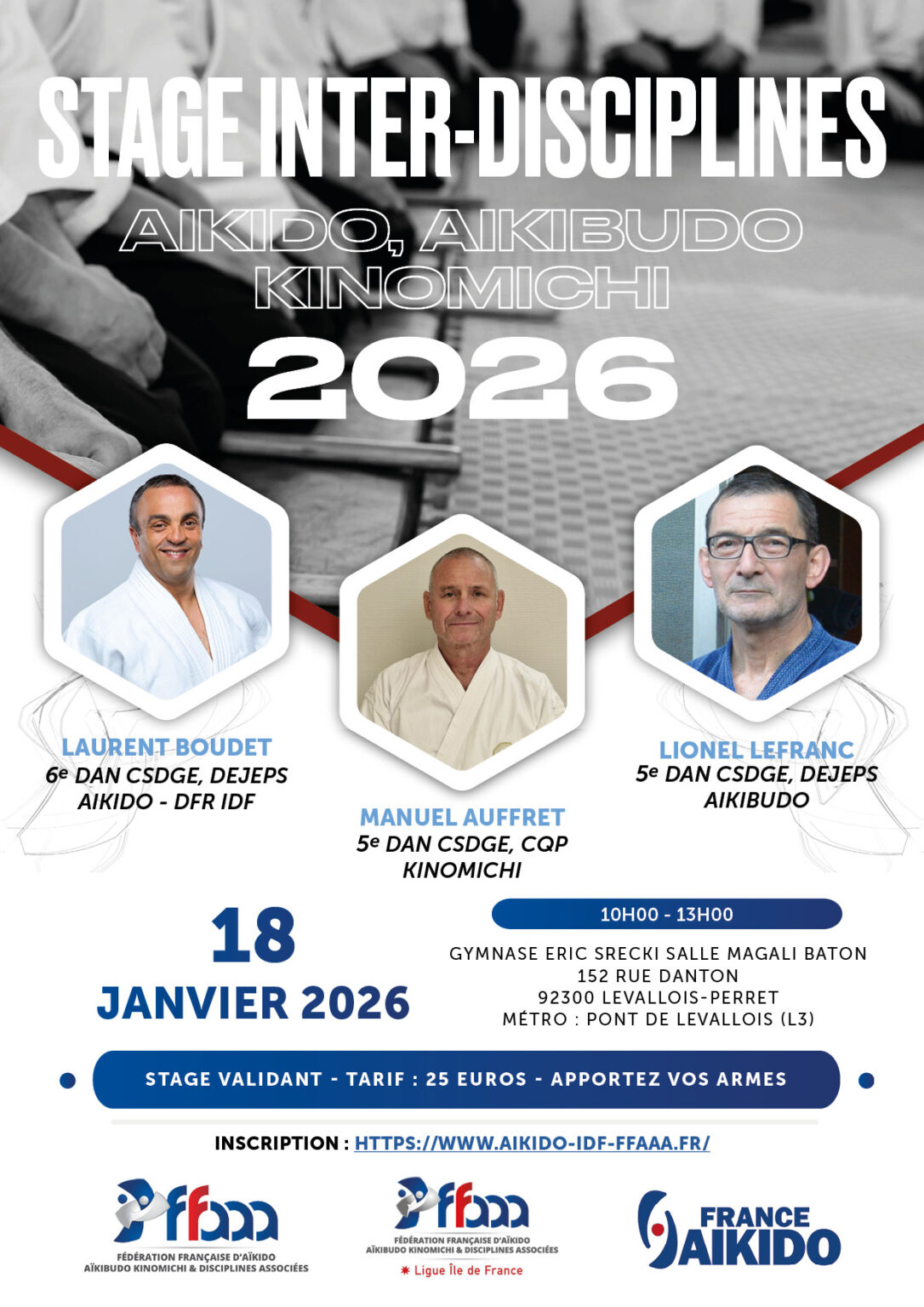 Stage Inter-Disciplines-18 janvier 2026 - AIkido Île de France FFAAA